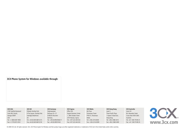 3 Cx Phone System Brochure | PDF