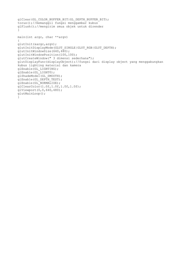pelajaran buat grafika komputer | TXT | 3-D Graphics | Computer Software and Applications