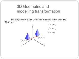 3D transformation and viewing | PPTX