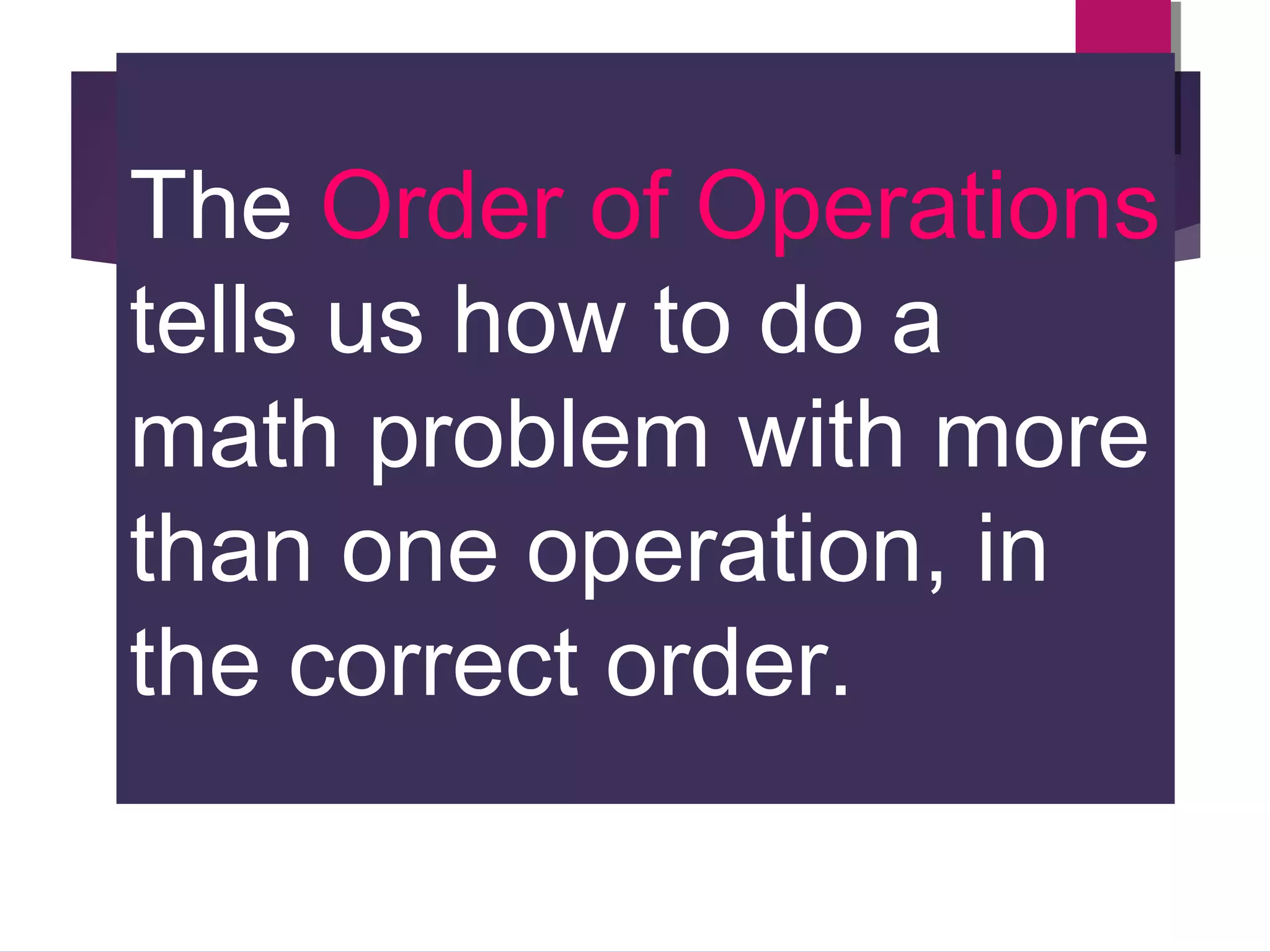 3d. order of operations | PPT