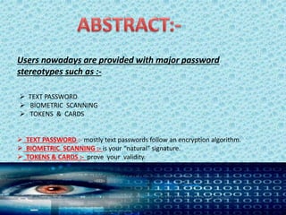 3D Password and its importance | PPT