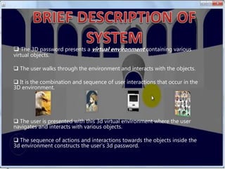 3D Password and its importance | PPT