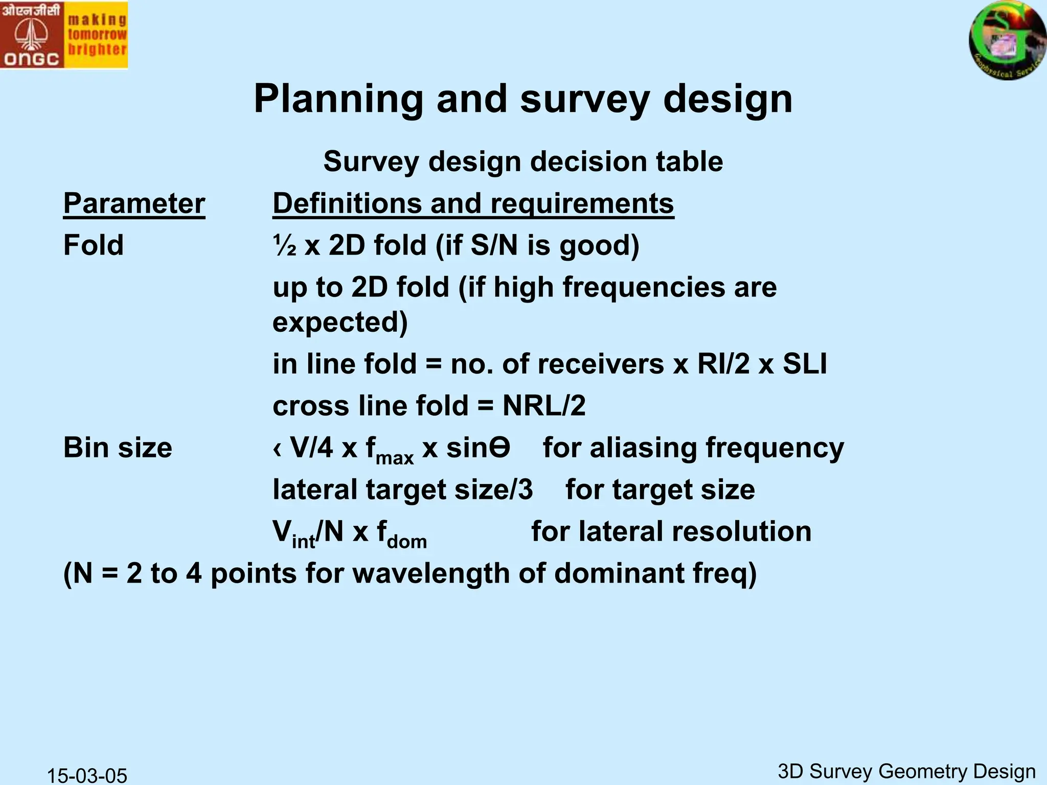 3D seismic data acqusition for subsurface | PPT