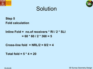 3D seismic data acqusition for subsurface | PPT