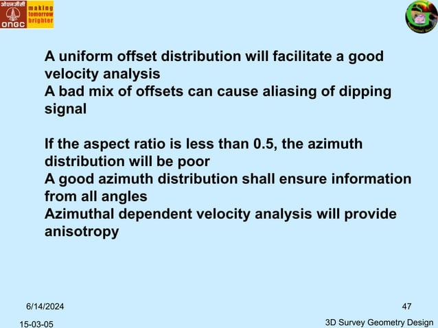 3D seismic data acqusition for subsurface | PPT