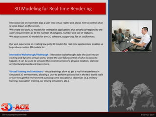 3D-Ace - 3D modeling, animation, visualization | PDF