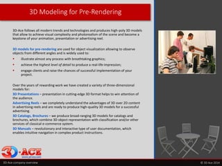 3D-Ace - 3D modeling, animation, visualization | PDF