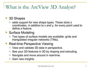 3D Analyst | PPT | 3-D Graphics | Computer Software and Applications
