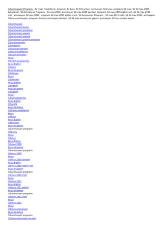 3d animasyon-programi | PDF