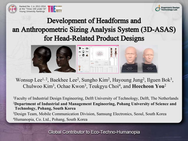Development of Headforms and an Anthropometric Sizing Analysis System ...