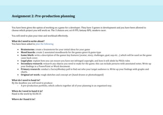 3D assignment 2 (planning) | PPT
