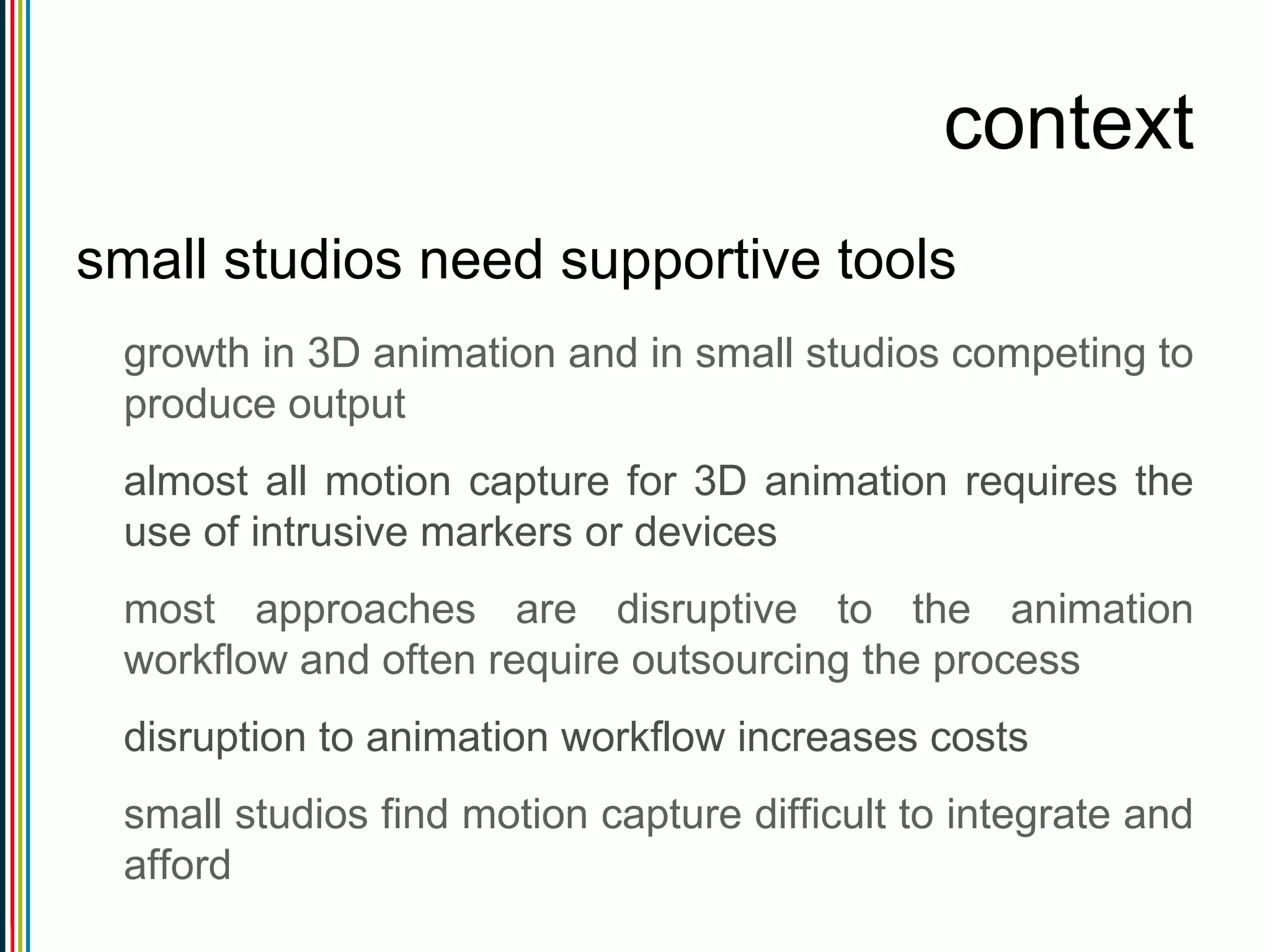 3D character performance capture based on hand motion analysis | PPT