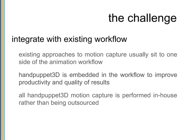 3D character performance capture based on hand motion analysis | PPT