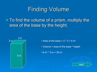 3D Figures- volume and surface area | PPT