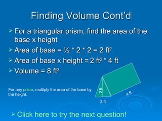 3D Figures- volume and surface area | PPT