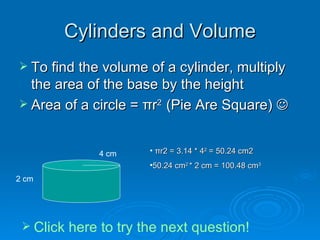 3D Figures- volume and surface area | PPT