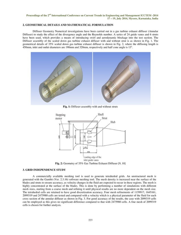 3D FLOW ANALYSIS OF AN ANNULAR DIFFUSER WITH AND WITHOUT STRUTS | PDF