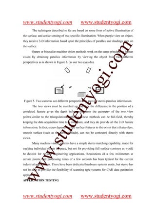 3d Machine Vision Systems Paper Presentation | PDF