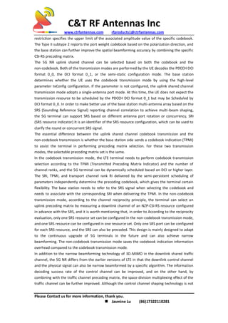 3D MIMO large-scale array antenna in 5G - C&T RF Antennas Inc | PDF