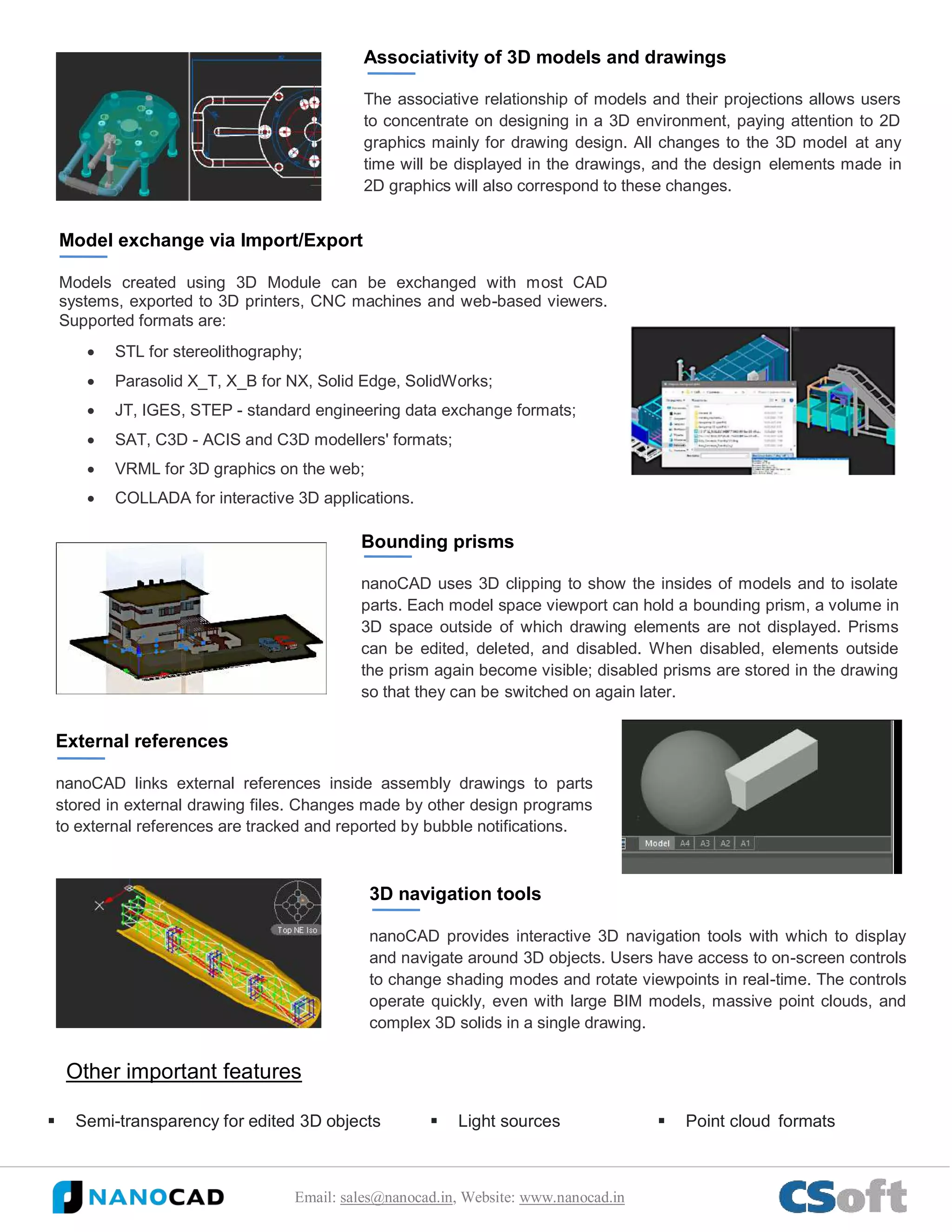 nanoCAD 3D modeling- a powerful CAD software for direct and parametric modeling | PDF
