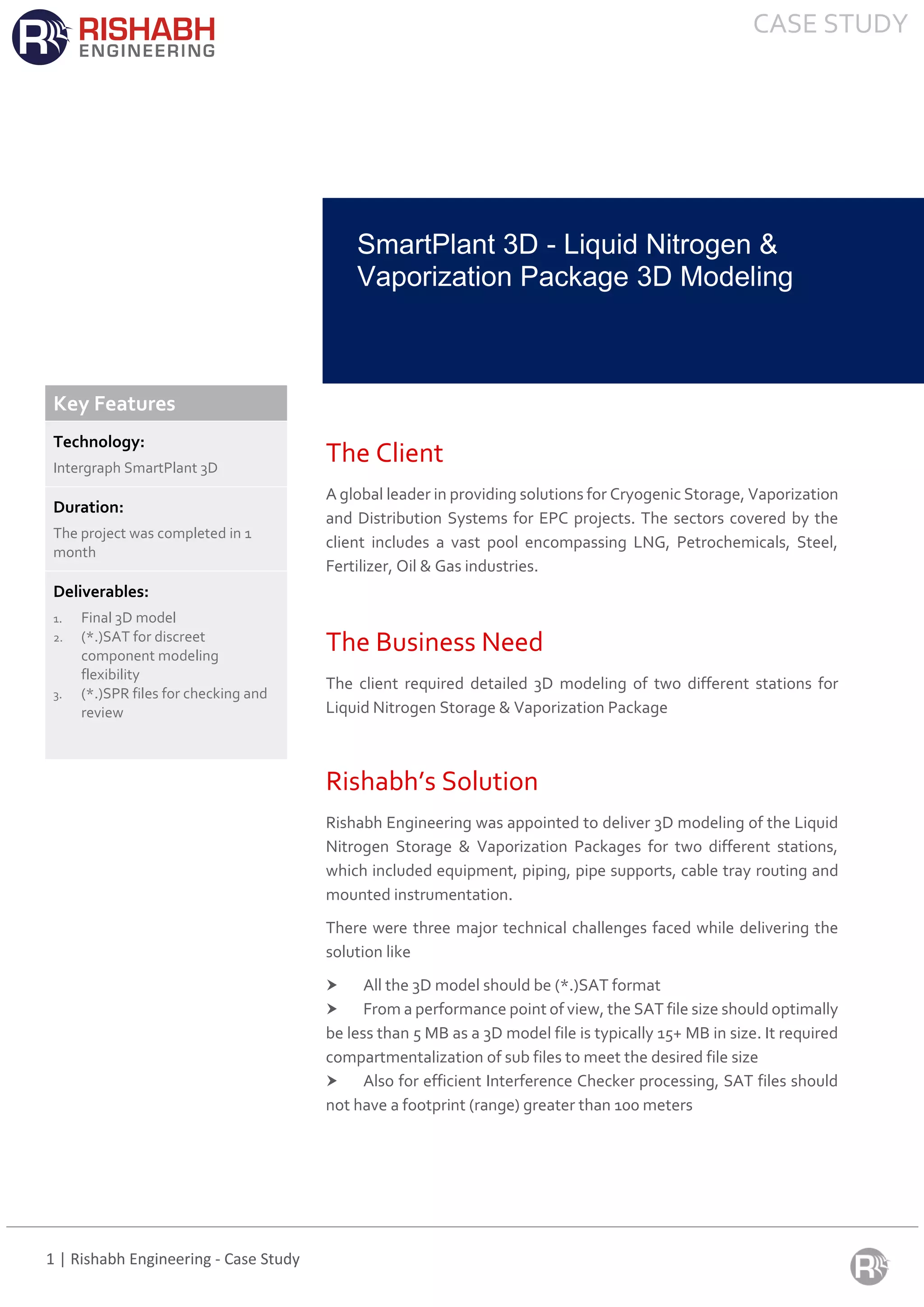 3D Modeling on SmartPlant 3D for Liquid Nitrogen Storage & Vaporization Package | PDF