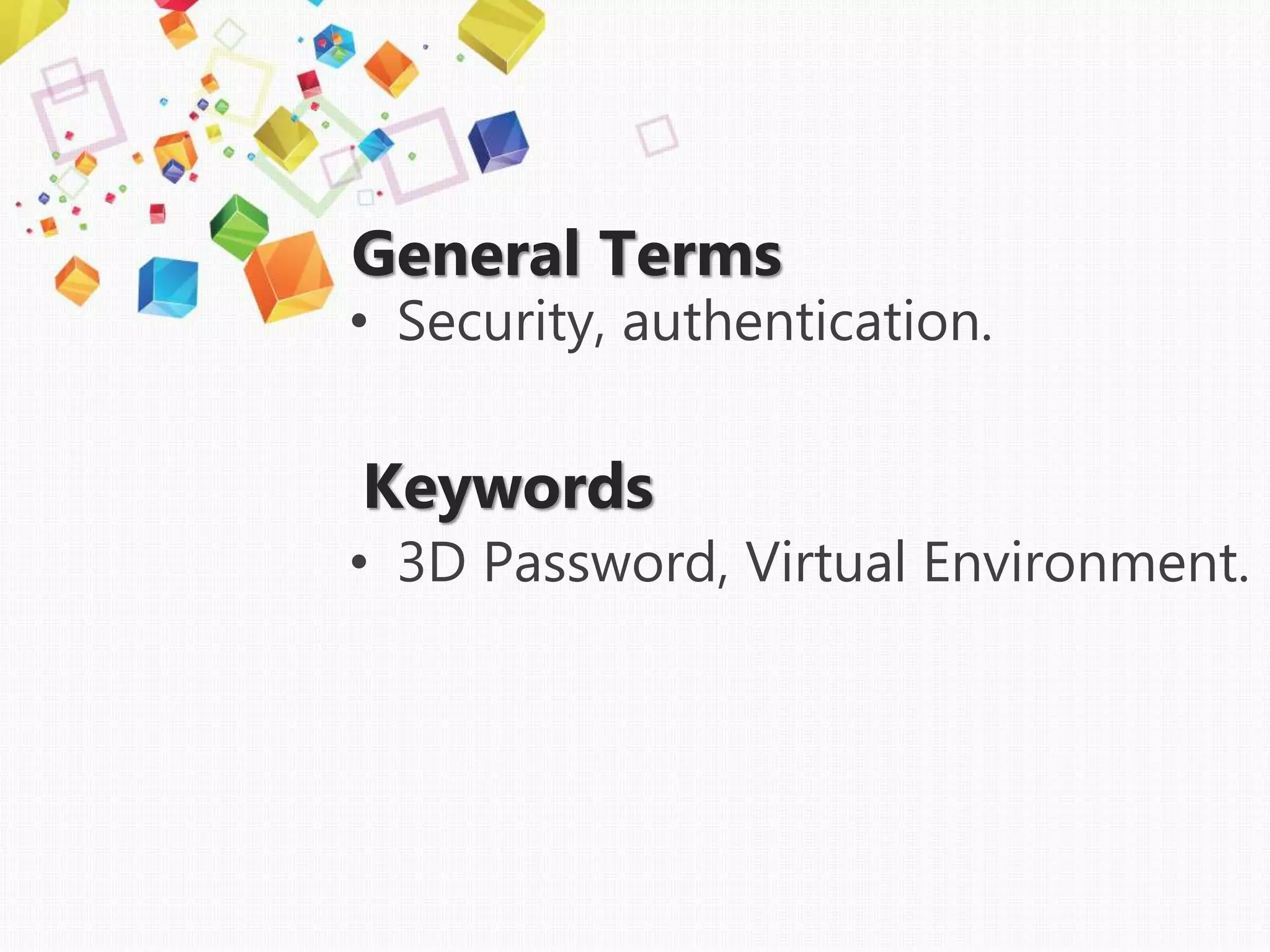 3d Password Ppt
