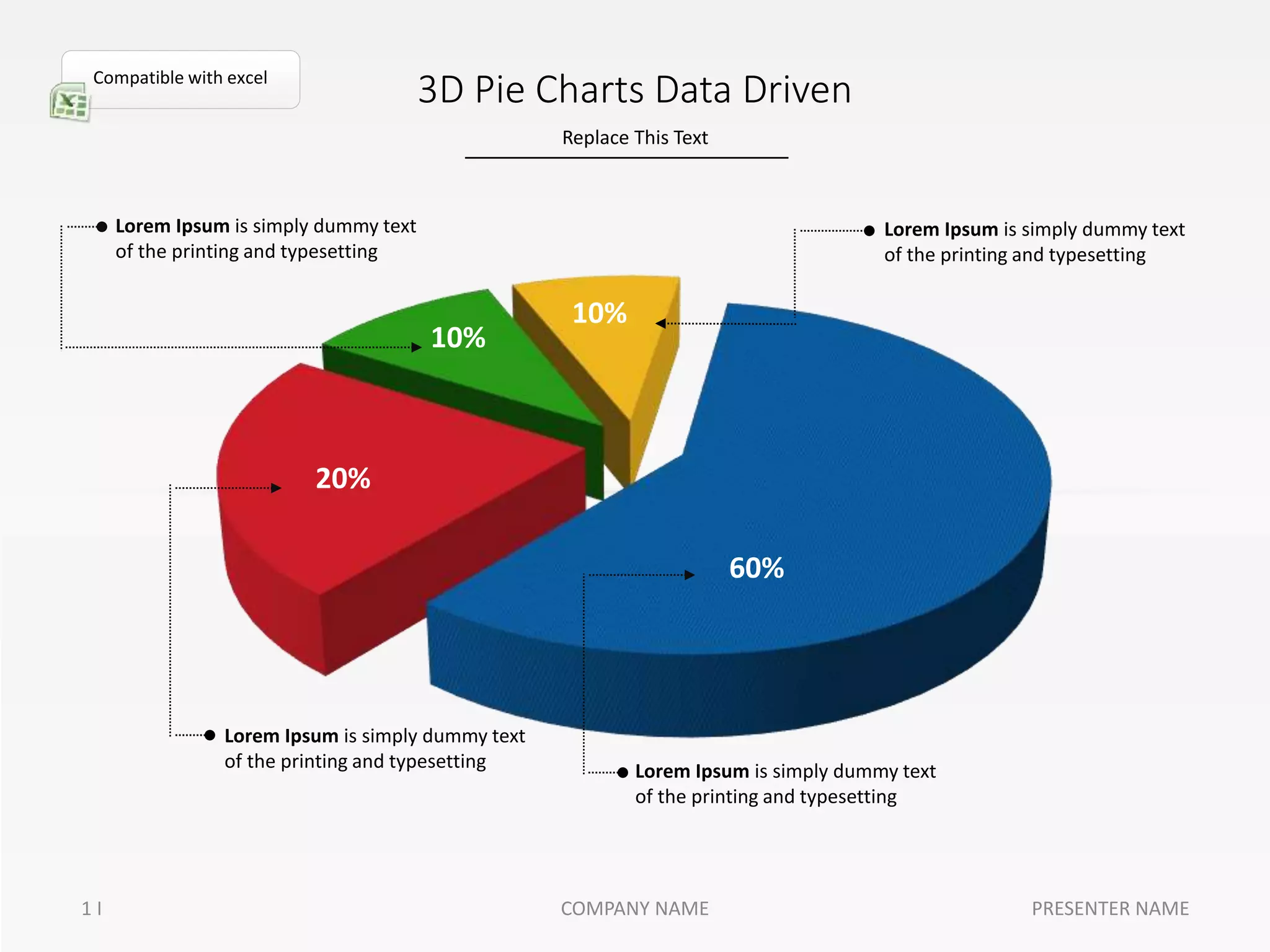 3 d pie charts data driven | PPT