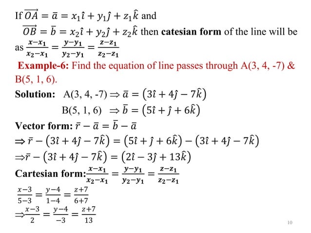 Three Dimensional Geometry(Class 12) | PPTX
