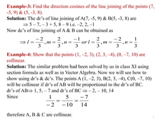 Three Dimensional Geometry(Class 12) | PPTX