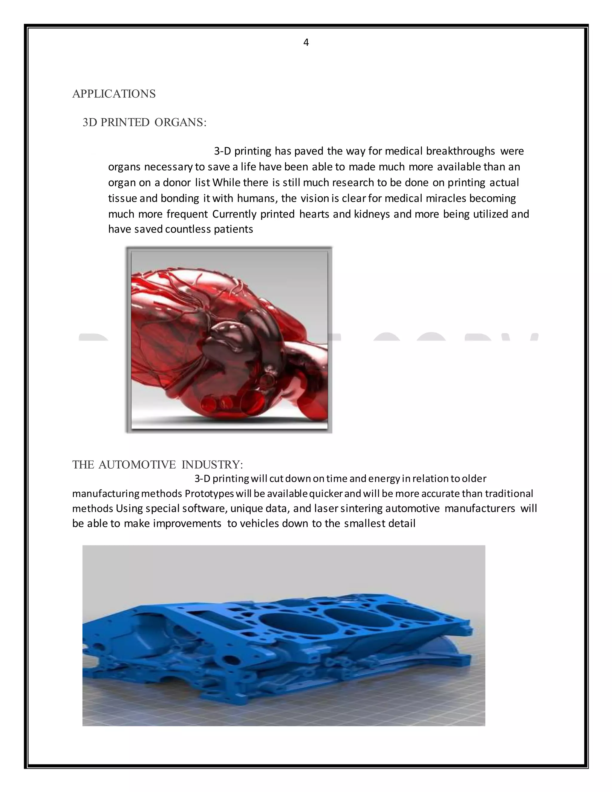 3 d printing by muhammad haroon | DOCX | 3-D Graphics | Computer Software and Applications