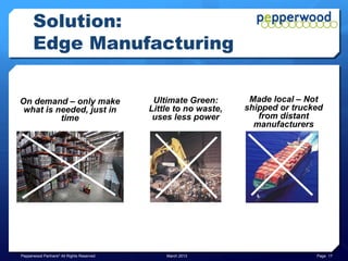 3D Printing: Edge Manufacturing - Executive Overview | PPT