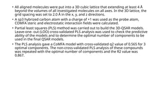 "Detailed 3D-QSAR PowerPoint Explaining Methods, Models, and ...