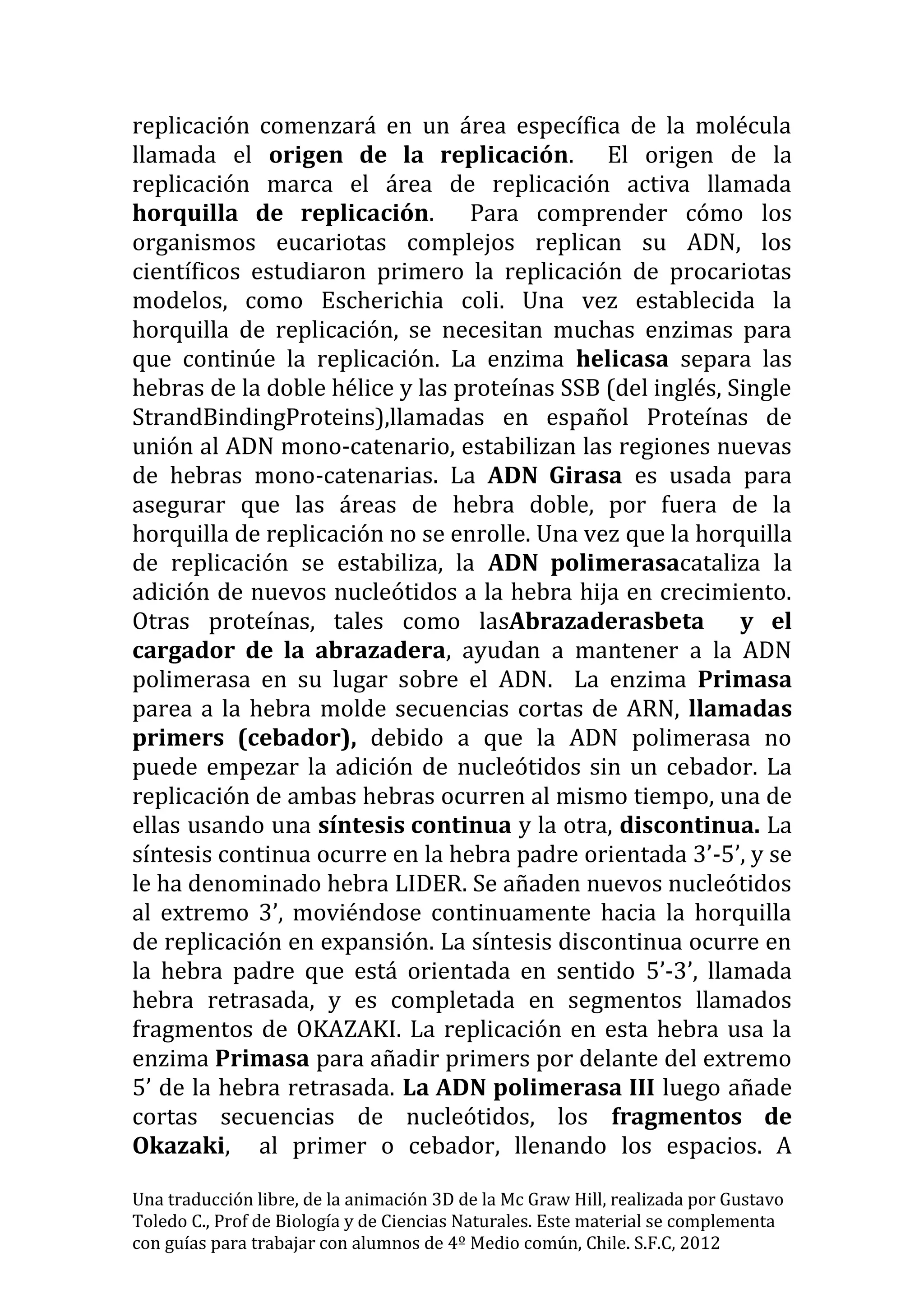 3 D Replicación Del Adn Ok Pdf
