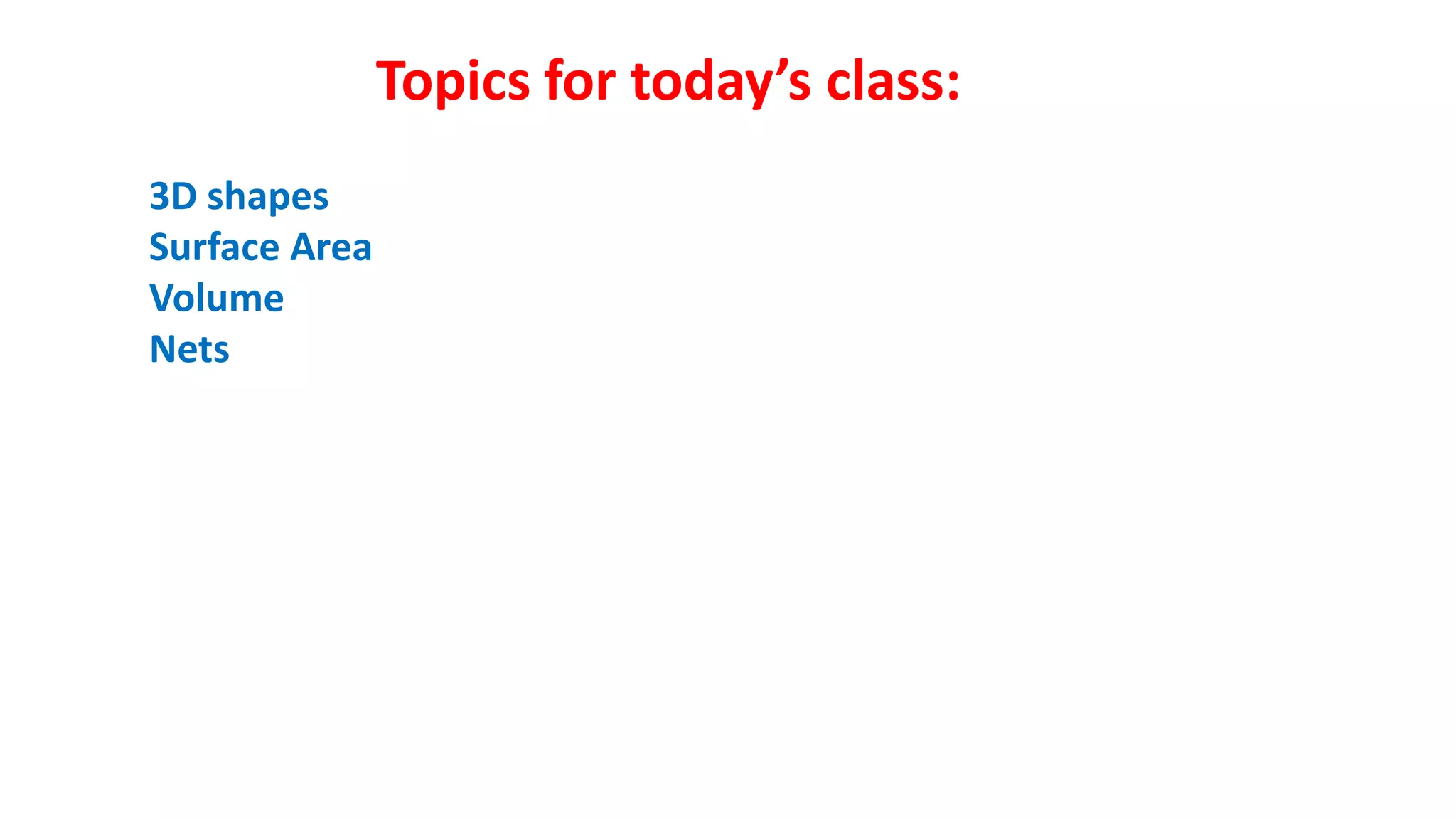 FS Maths Level 2 - May 27, 2023 (Nets, 3D shapes (surface area and ...
