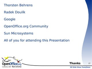 3D Slideshow Transitions: Adding OpenGL-Accelerated Transitional Effects For Impress | PPT