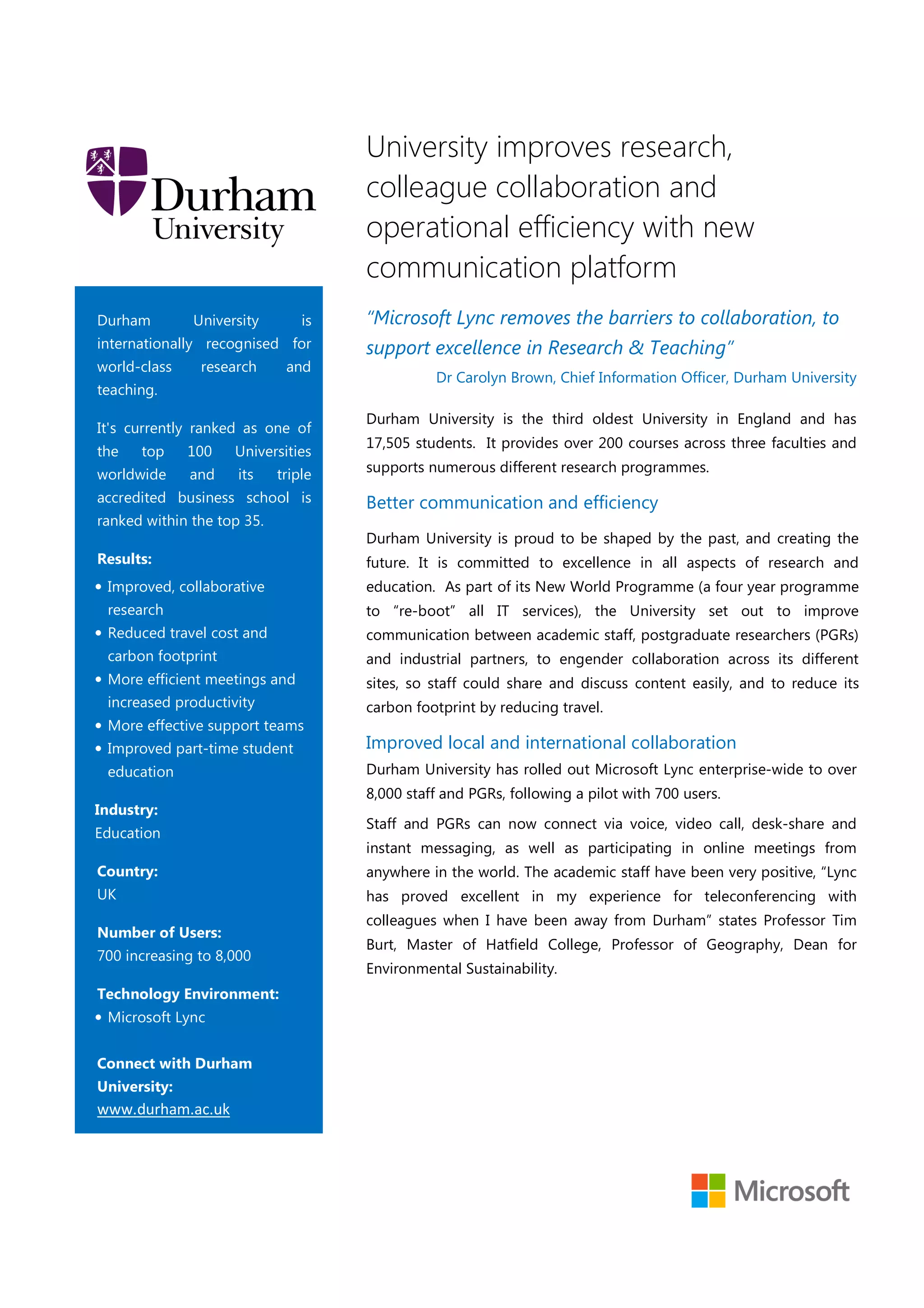 Durham-University-Microsoft-Written-Case-Study Final | PDF ...