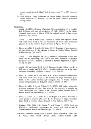 CV Dr. IK Addai 2016 current | PDF