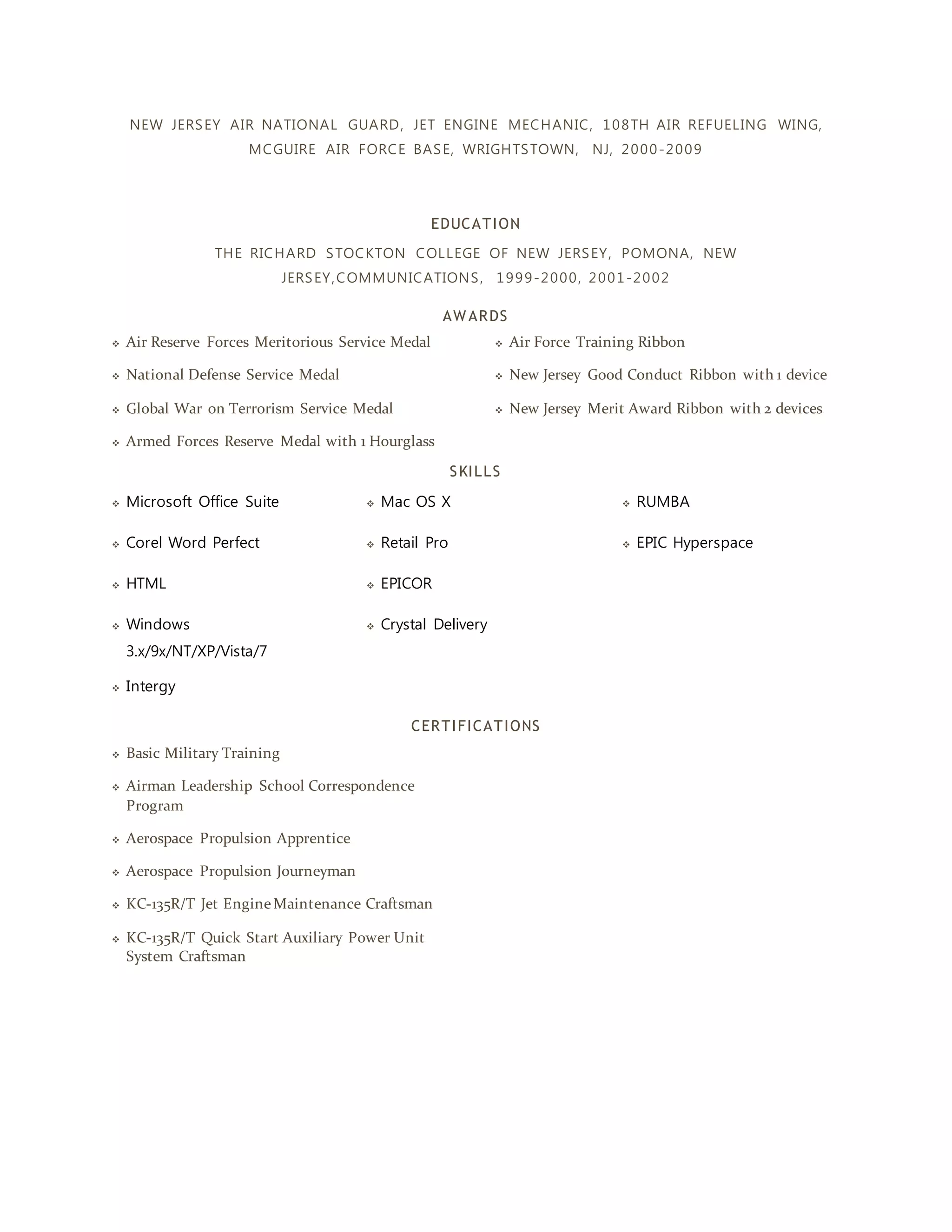 Robert Atkisson Jr Resume | DOCX
