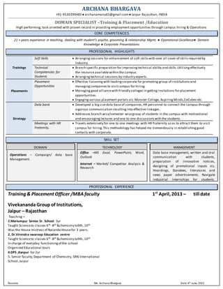 Profile - Archana Bhargava (1) (1) | PDF