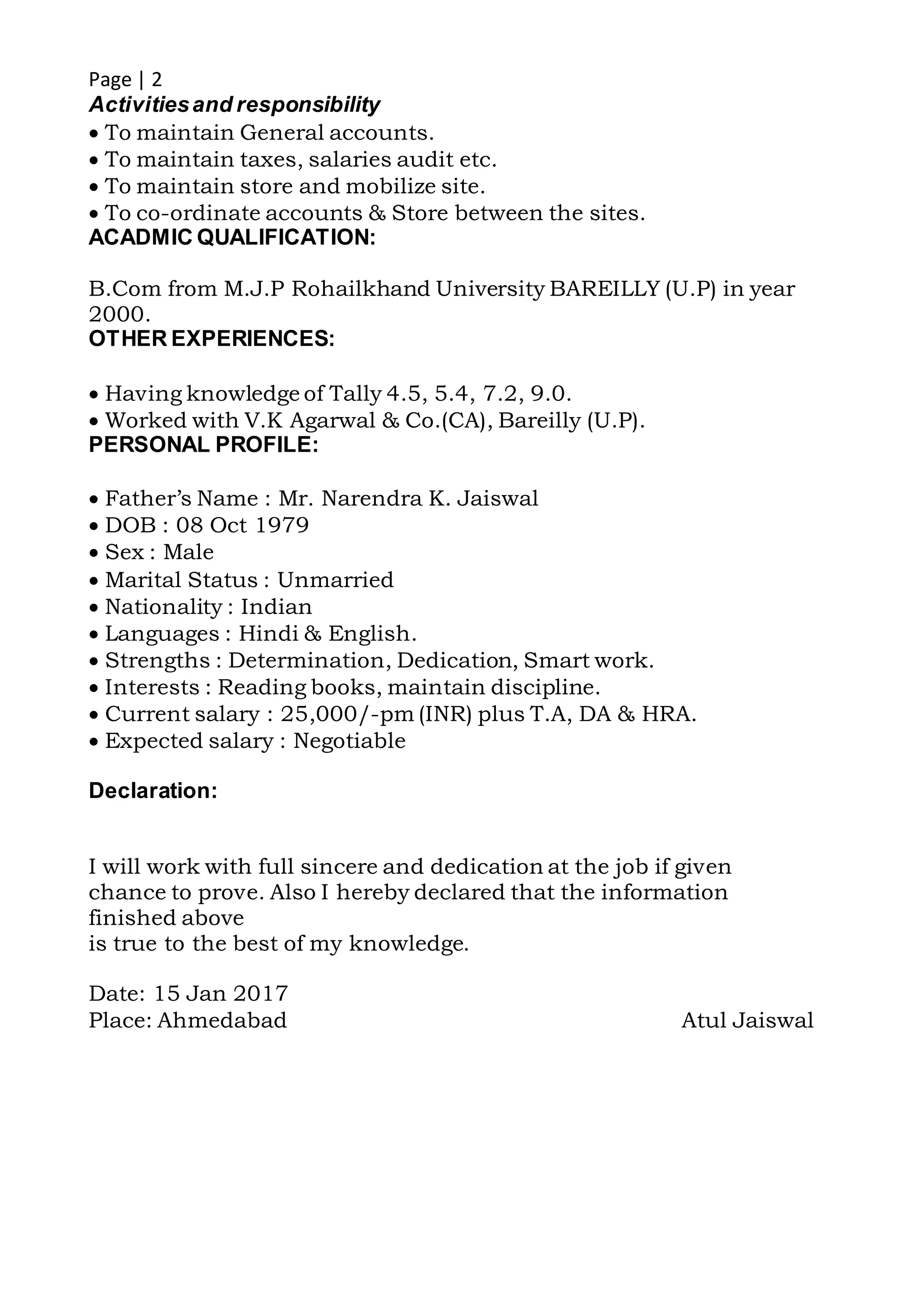 RESUME_ATUL | PDF