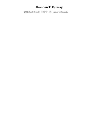 Brandon Ramsay Resume Engineering | DOCX | Computing | Technology ...