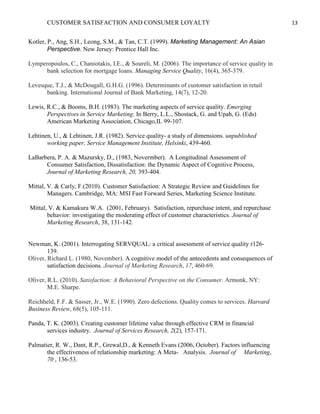 A Research Proposal- The Relationship between Customer Satisfact | PDF