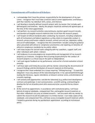 Postdoc Plan and Mentor Agreement | DOCX