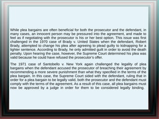 Plea and bargaing PPT for Presentation !!! | PDF