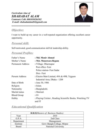 Curriculum vitae | DOC | Resume Writing and Advice | Job Search