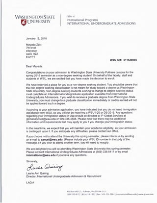 acceptance letter of WSU | PDF