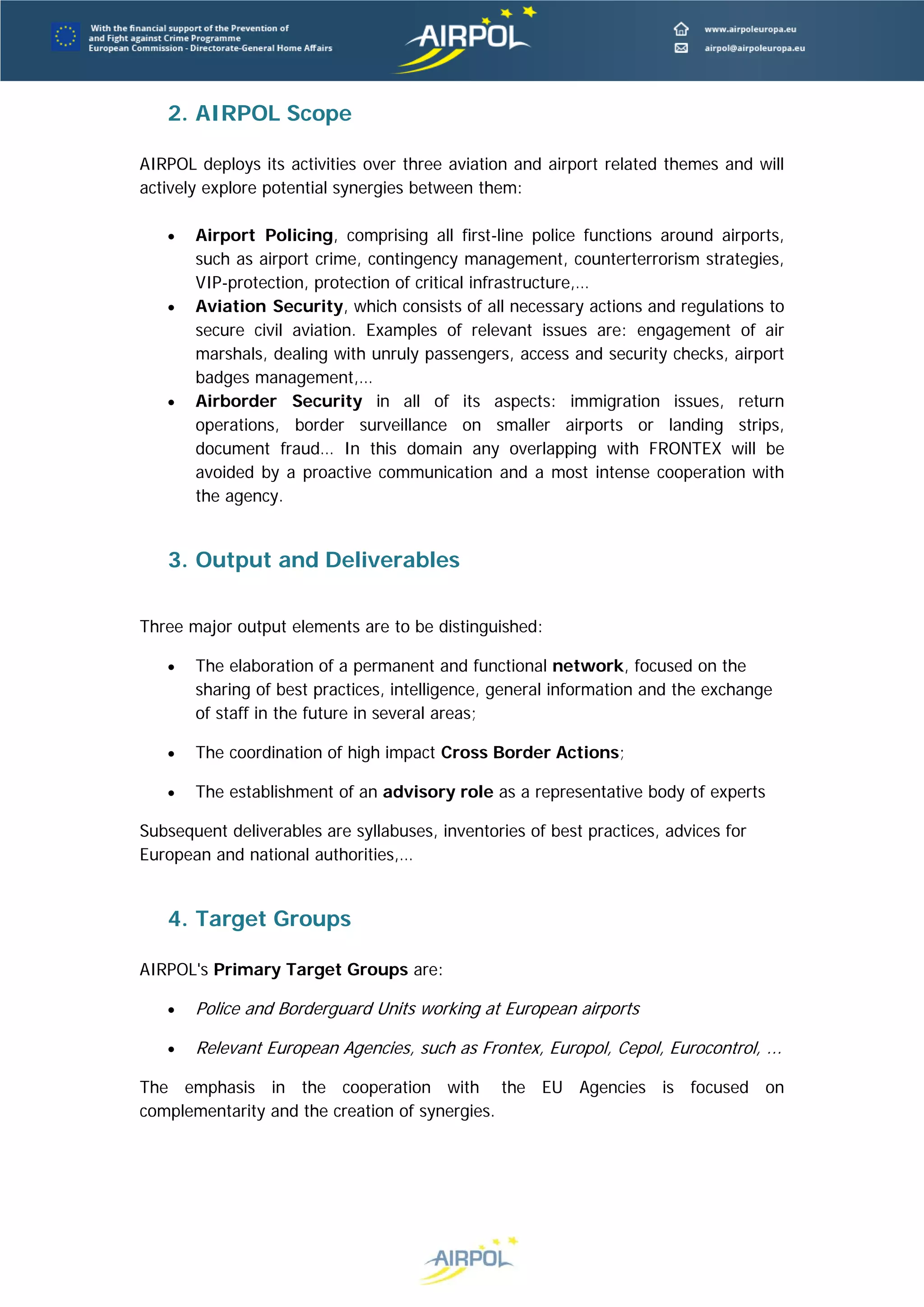 AIRPOL 2014 - What is AIRPOL About | PDF