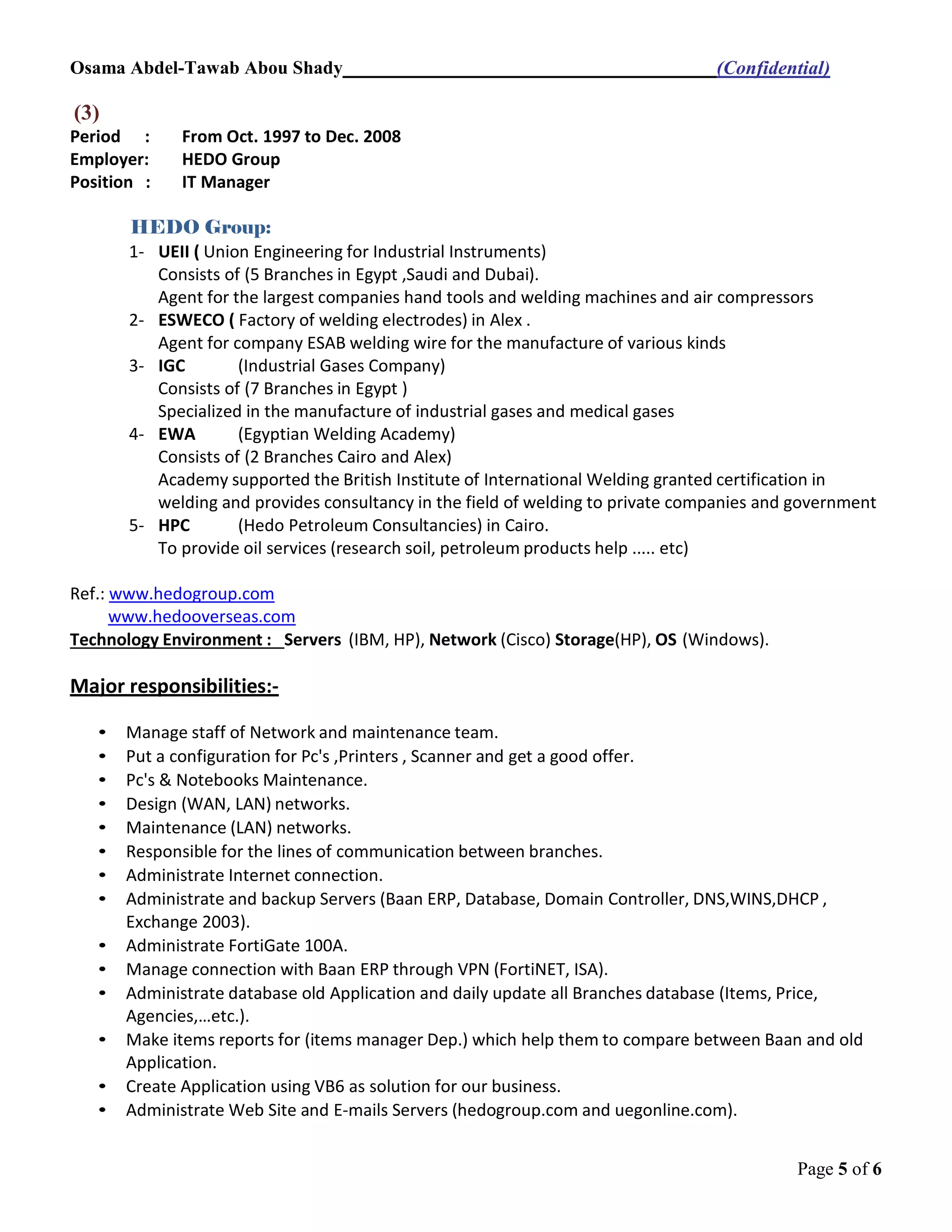 Osama Abou Shady CV | PDF