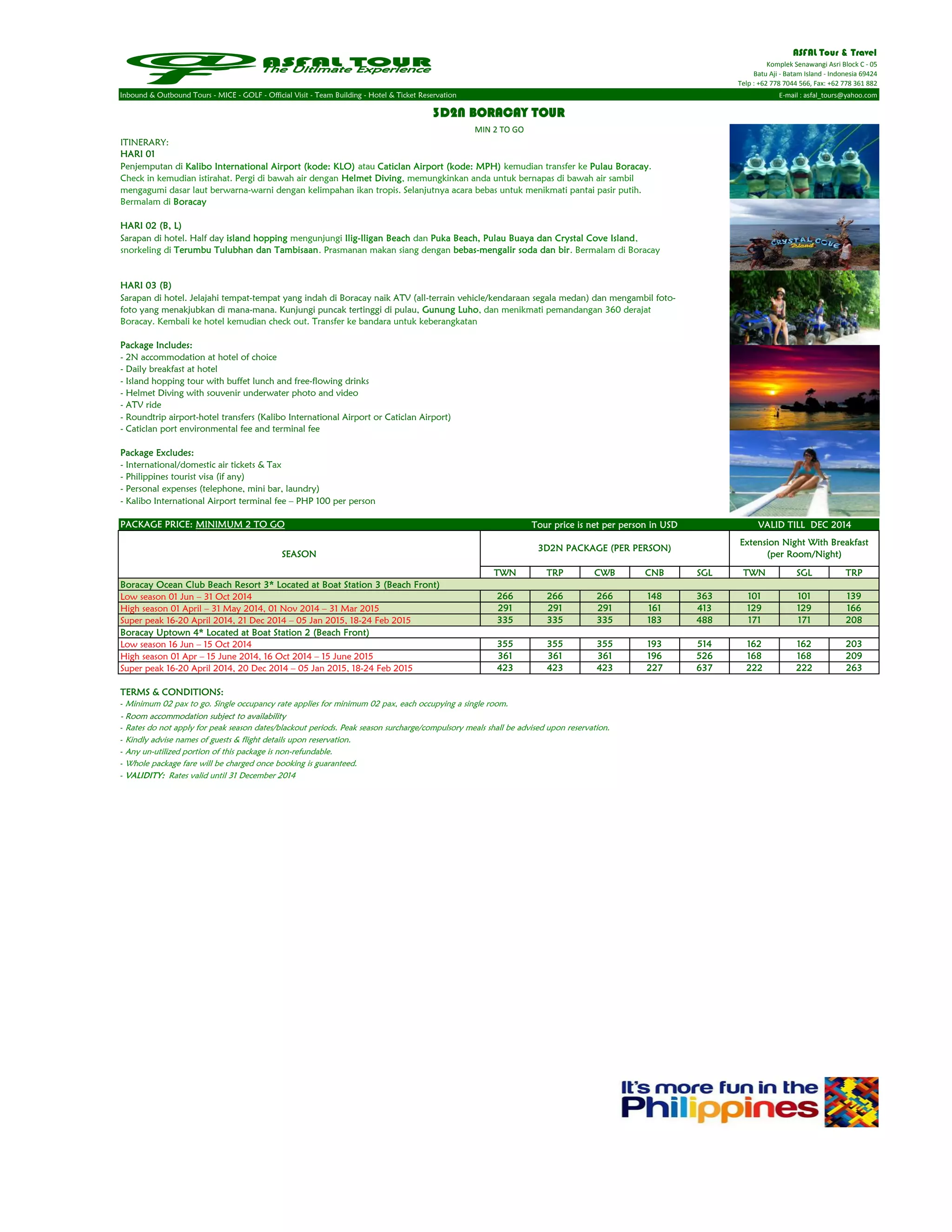 3 d2n boracay tour philippines | PDF