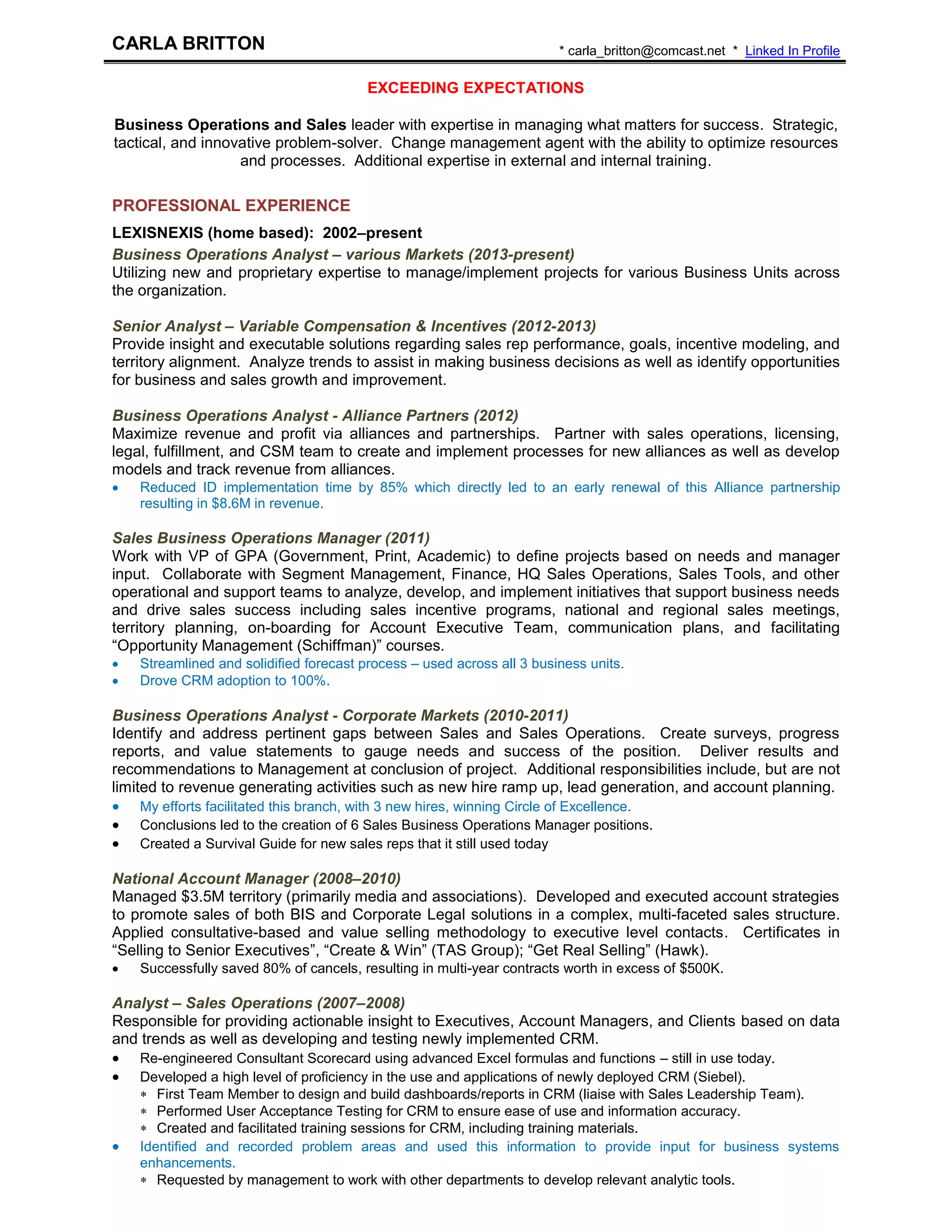 Carla Britton Resume LI | PDF